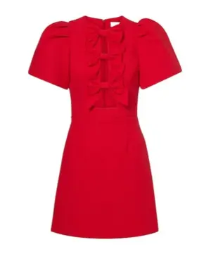 Rebecca Vallance Kaylee Bow-detail Minidress - Red