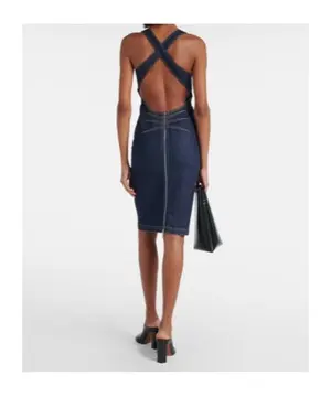 Alaïa Denim Midi Dress