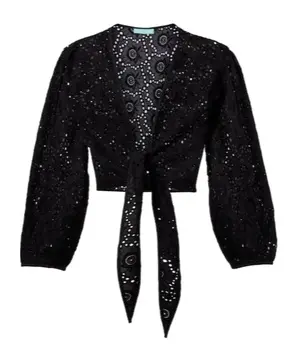 Melissa Odabash Pia Cotton Lace Top