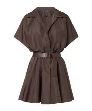 Norma Kamali Flared Minidress - Brown