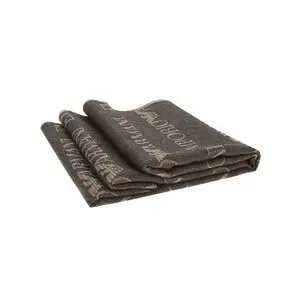 Emporio Armani Logo Patterned Fringed Scarf