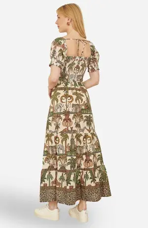 YUMI Cotton Voile Safari Midi Skirt