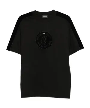 Emporio Armani Velvet-panel T-shirt