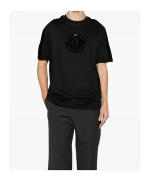 Emporio Armani Velvet-panel T-shirt