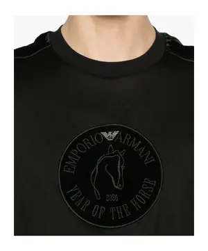 Emporio Armani Velvet-panel T-shirt