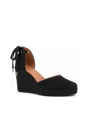 MENINA STEP Jimena High Laces Espadrille Sandal - Black
