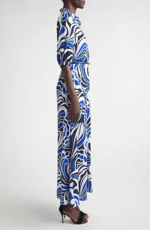 St. John Midcentury Scroll Shirtdress