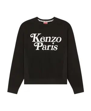 Kenzo Logo Printed Crewneck Sweatshirt - Black