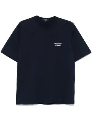 Comme Des Garçons Homme Logo Printed Crewneck T-shirt - Navy