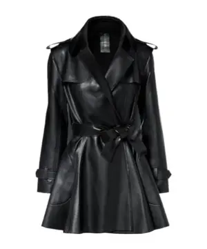 Norma Kamali Belted Double-breasted Flared Minidress - Black