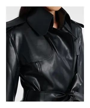 Norma Kamali Belted Double-breasted Flared Minidress