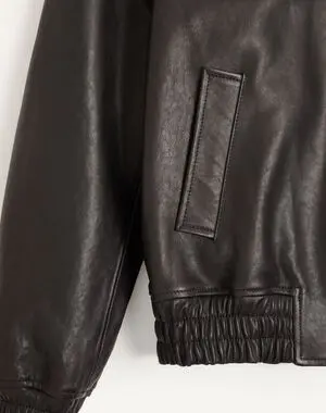 Valentino Garavani Leather Bomber Jacket
