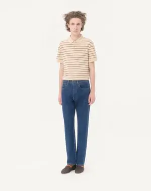 Valentino Garavani Cotton Pique Polo Shirt With Vgold Stripes