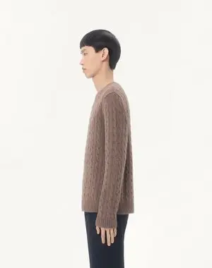 Valentino Garavani Cable-knit Vlogo Cashmere Pullover