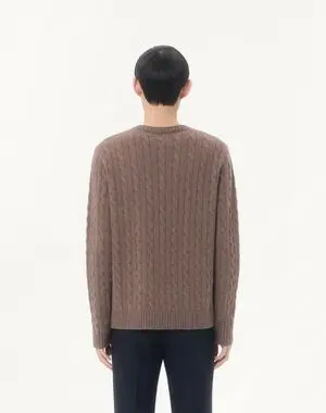 Valentino Garavani Cable-knit Vlogo Cashmere Pullover