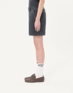 Valentino Garavani Cuffed Denim Bermuda Shorts