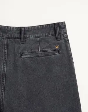 Valentino Garavani Cuffed Denim Bermuda Shorts