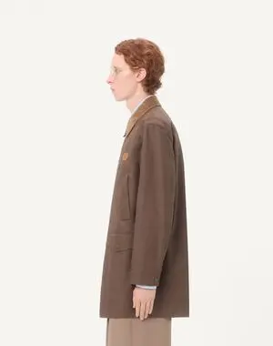 Valentino Garavani Waxed Cotton Coat With Vlogo Patch