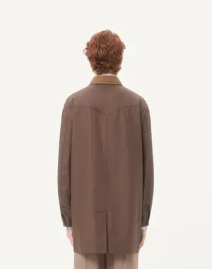 Valentino Garavani Waxed Cotton Coat With Vlogo Patch