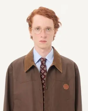 Valentino Garavani Waxed Cotton Coat With Vlogo Patch