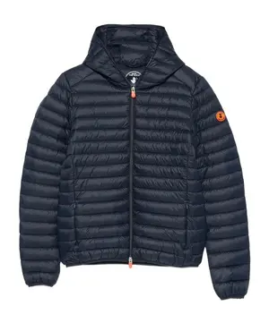 SAVE THE DUCK Quilted Hooded Jacket - Black