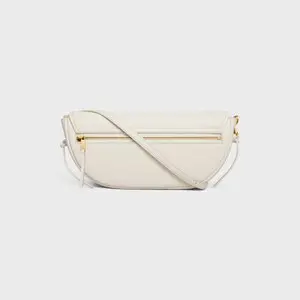 Celine Little Halfmoon Soft Triomphe In Supple Shiny Lambskin