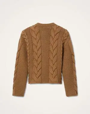 La DoubleJ Long-sleeve Cable-knit Cardigan