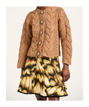 La DoubleJ Long-sleeve Cable-knit Cardigan