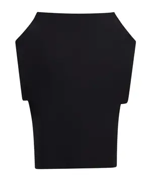 Norma Kamali Wide-neck Sleeveless Top - Black