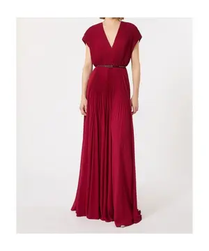 Max Mara Long Sable Georgette Dress