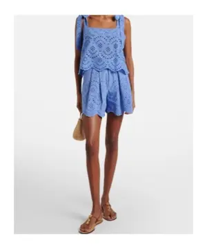 Poupette St Barth Broderie Anglaise Cotton Top