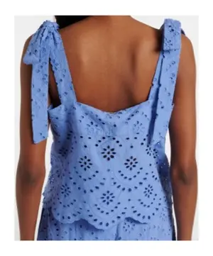 Poupette St Barth Broderie Anglaise Cotton Top