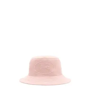 Burberry Knight Stamp Gabardine Bucket Hat - Flora