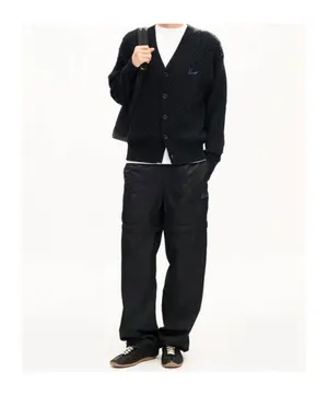 Kenzo Signature Cable' Embroidered Knit Cardigan
