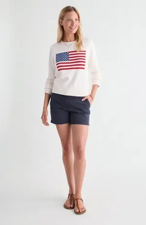 Vineyard Vines Katie Cotton Americana Rollneck Sweater