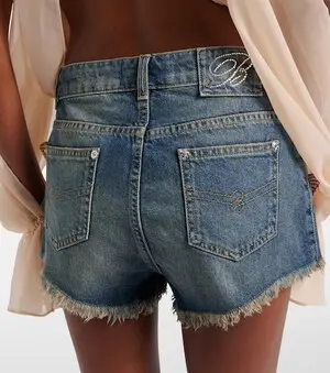 Blumarine Embroidered Denim Short