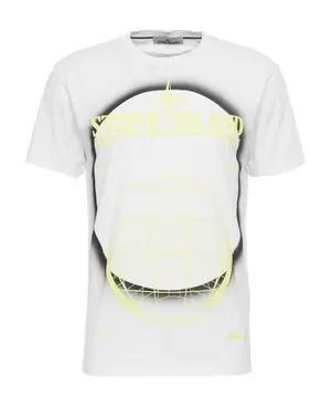 Stone Island Logo-print Round-neck T-shirt - White