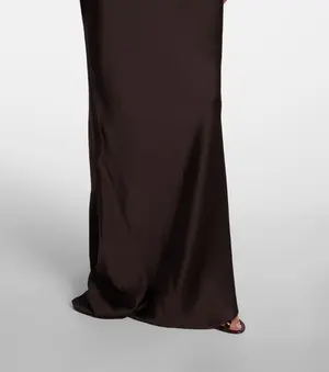 Norma Kamali Obie Draped Satin Gown