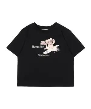 Burberry Logo-print Cotton T-shirt - Black