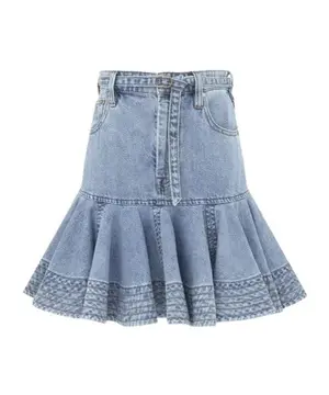 Zimmermann Indra Denim Mini Skirt - Blue
