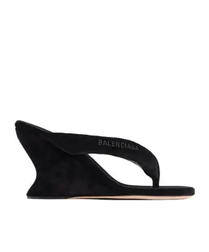 Balenciaga Gaeta Wedge Thong - Black