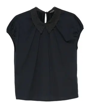 Fabiana Filippi Pleated T-shirt - Blue