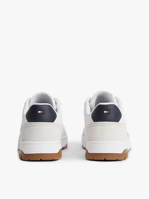 Tommy Hilfiger Mixed Texture Leather Basketball Trainers