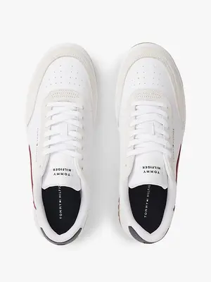 Tommy Hilfiger Mixed Texture Leather Basketball Trainers