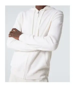 ALLUDE Zip-up Wool And Cashmere Hoodie