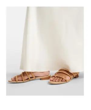 Rene Caovilla Crystal Flat Sandals