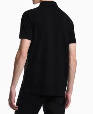 Emporio Armani Polo Shirt In Piqué With Partial Zip
