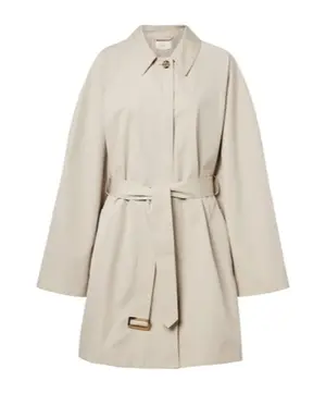 THE ROW Amaya Belted Cotton Car Coat - Nude