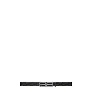 Balenciaga Bb Signature Belt Bb Monogram Coated Canvas - Black