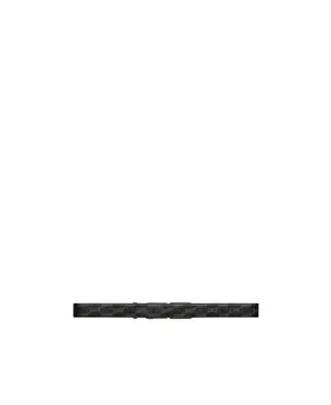 Balenciaga Bb Monogram Coated Canvas Belt - Black